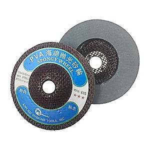Toolocity HLPVAMS3 4-Inch PVA Marble Polishing Wheel MS Styple, 400 Grit