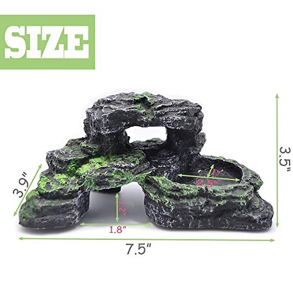 PINVNBY Turtles Dock for Aquarium Reptile Basking Platform for Turtles, Frogs, Newts (1 Pack)