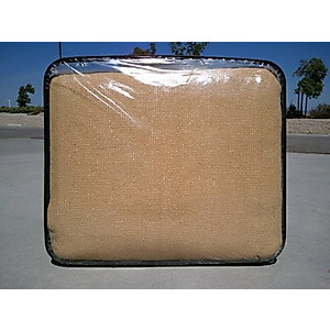 Petra's 25 Ft. X 15 Ft. Rectangle Sun Sail Shade. Durable Woven Outdoor Patio Fabric w/Up to 90% UV Protection. 25x15 Foot. (Desert Sand)