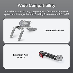 SmallRig 15mm Rod Clamp to Rosette Mount for ARRI Standard Rod Support System - 1686B