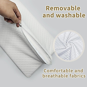 JZHLLA 10"X76" Bed Bridge Twin to King Bed Converter Kit, Bed Gap Pad Combine Twin Beds to King Mattress Bed Bridge Connector for Adjustable Bed with Washable Cover(76in×10in)