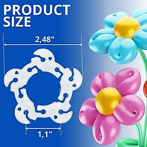 100 PCS Balloon Holder Sticks Helium Balloon Clips for Sealing Balloon Flower Clip for Birthday Decorations Balloon Arch Clips for Balloon Arch Stand Flower Balloon Clip for Balloon Garland Kit