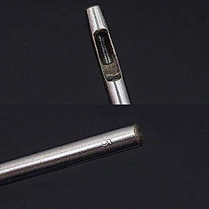 10Pcs Leather Hole Punch Cutter 0.5mm-5mm Leather Working Tools for Leather Watch Bands Belts Canvas Paper Plastics Round Hollow Hole Punch Cutter Tool (Round Hole Punch)