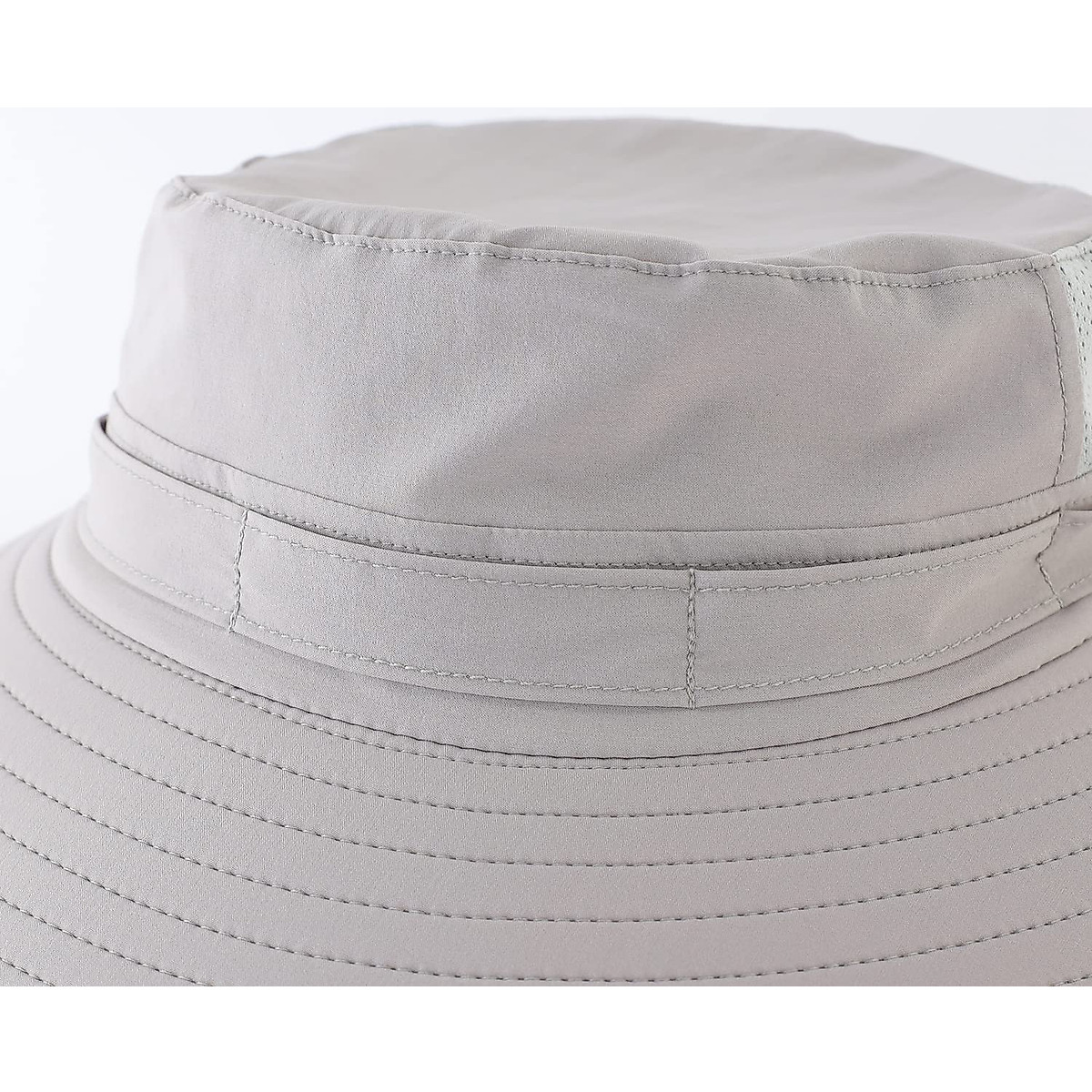 Home Prefer Men's Sun Hat UPF50+ Light Weight Bucket Hat Wide Brim Fishing Hat Light Grey