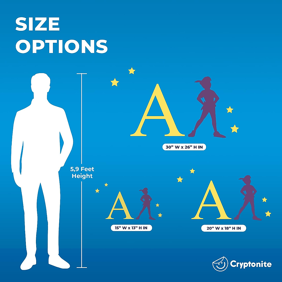 Custom Name & Initial Peter Pan I Wall Decal Home Decor I Wall Decor for Home Bedroom I Baby Room Decorations I Stickers for Kids I Multiple Options for Customization