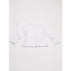 The Children's Place baby girls And Toddler Long Sleeve Basic Layering T-shirt T Shirt, White 2 Pack, 3T US