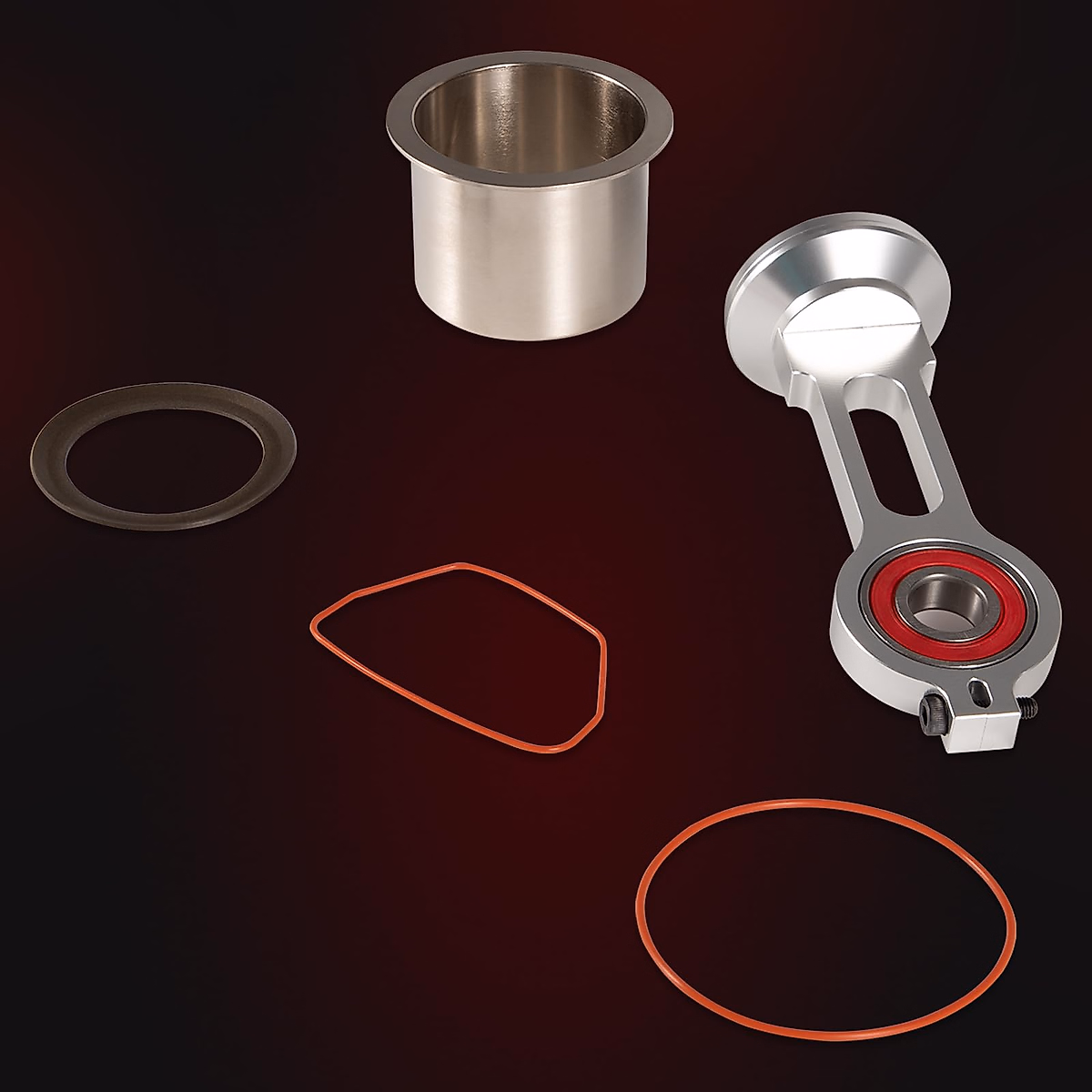 KK-4835 Compressor Piston Kit Connecting Rod Replacement Kit Perfectly Fits for Sears Craftsman Devildiss Dewalt Porter Cable Oil Free Air Compressor Pump, Comparable to KK-4835 KK-5081 A02743