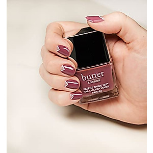butter LONDON Patent Shine 10X Nail Lacquer, Gel-Like Finish, Chip-Resistant Formula, 10-Free Formula, Cruelty-Free, Polymer Technology, Toff, 0.2 Fl Oz