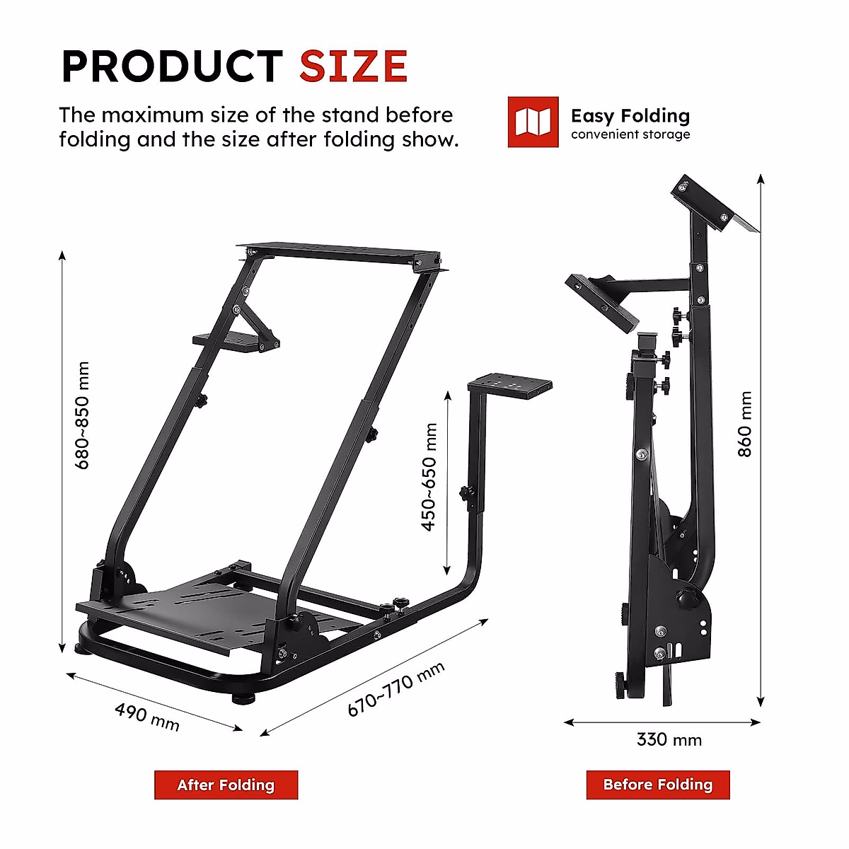 VOYOCHT G920 Racing Steering Wheel Stand fit for Logitech G27 G25 G29 Gaming Wheel Racing wheel simulator stand(Wheel, Shifter and Pedals Not included)