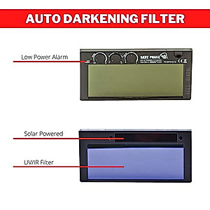 Save Phace Auto Darkening Welding Helmet Spiderman Gen Y - Ear to Ear vision Welder Hood with 2nd Largest Viewing Mask for SMAC/MIG/TIG/SPOT - 2 ARC Sensors Solar Powered and Grind Mode (3012336)