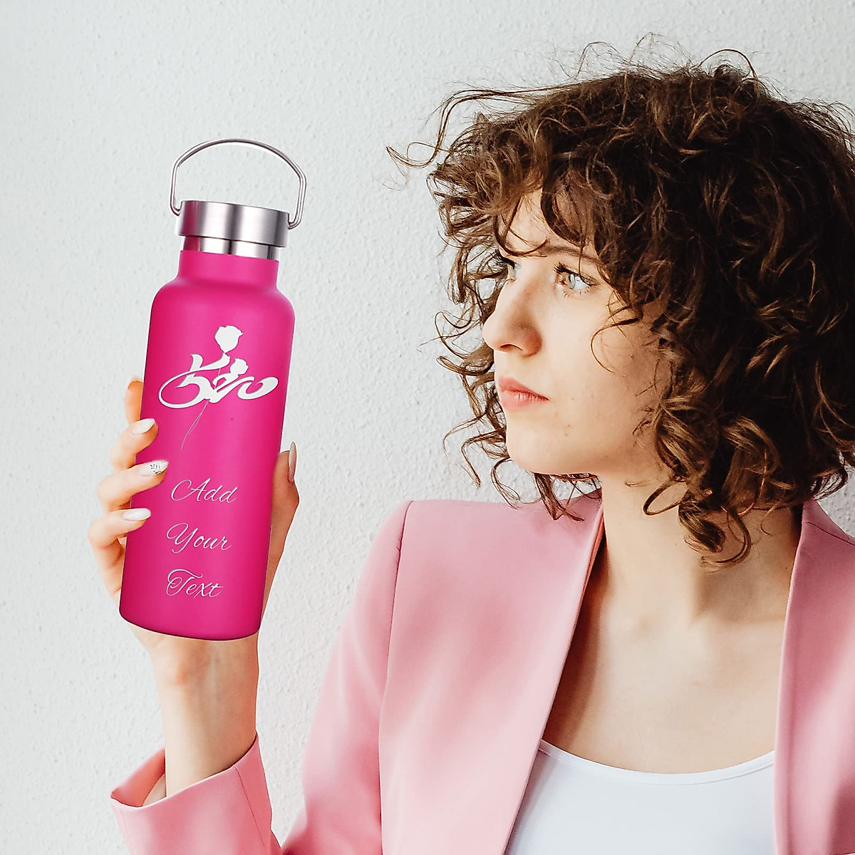 Hapelf Personalized Water Bottles Custom Insulated Water Bottle Customized Engraved Name Sports Flask 12 Oz/26 Oz Gifts for Women Men Valentine's Day Birthday Anniversary