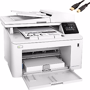 HP Laserjet Pro MFP M22 7fdw Monochrome Wireless All-in-One Laser Printer, Copy & Scan & Fax, 2.7" Color Touchscreen Display, 1200x1200 dpi, 30 ppm, Duplex & Mobile Printing, PCS USB Printer Cable