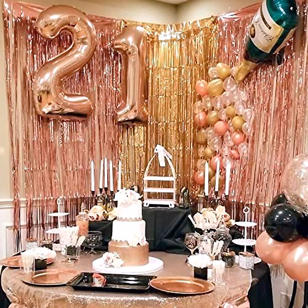 Number Balloon 60 Rose Gold 40 Inch Foil Balloon Big Giant Jumbo Birthday Party Decorations Foil Mylar Helium Numbers Balloons for Men Women 60th Anniversary Event