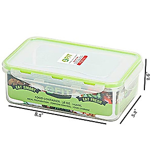 Bento Box Lunch Box Meal Prep Containers with Lids - Lunch Containers for Adults & Kids - Microwave, Freezer, & Dishwasher Safe, Leakproof Reusable Food Prep Containers, 3 Compartments (39 oz, 3 Pack)