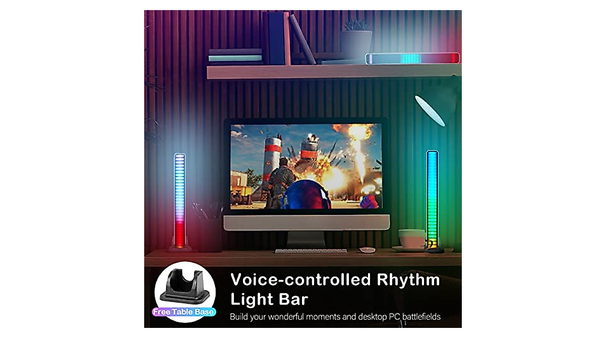 RGB LED Rhythm Lights 2 Pack with Music Sync - Smart App Control