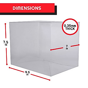 EVORETRO Display Case Protector for Funko Pop Rides Like Daenerys & Drogon (Pop + Vehicle Protectors) Clear Plastic | Acid-Free Case | Scratch Resistant Boxes for 10 Pack (24.5 x 18 x 18.9 cm)