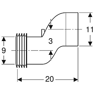 Geberit 131.085.11.1 Step out-pipe MLith WC