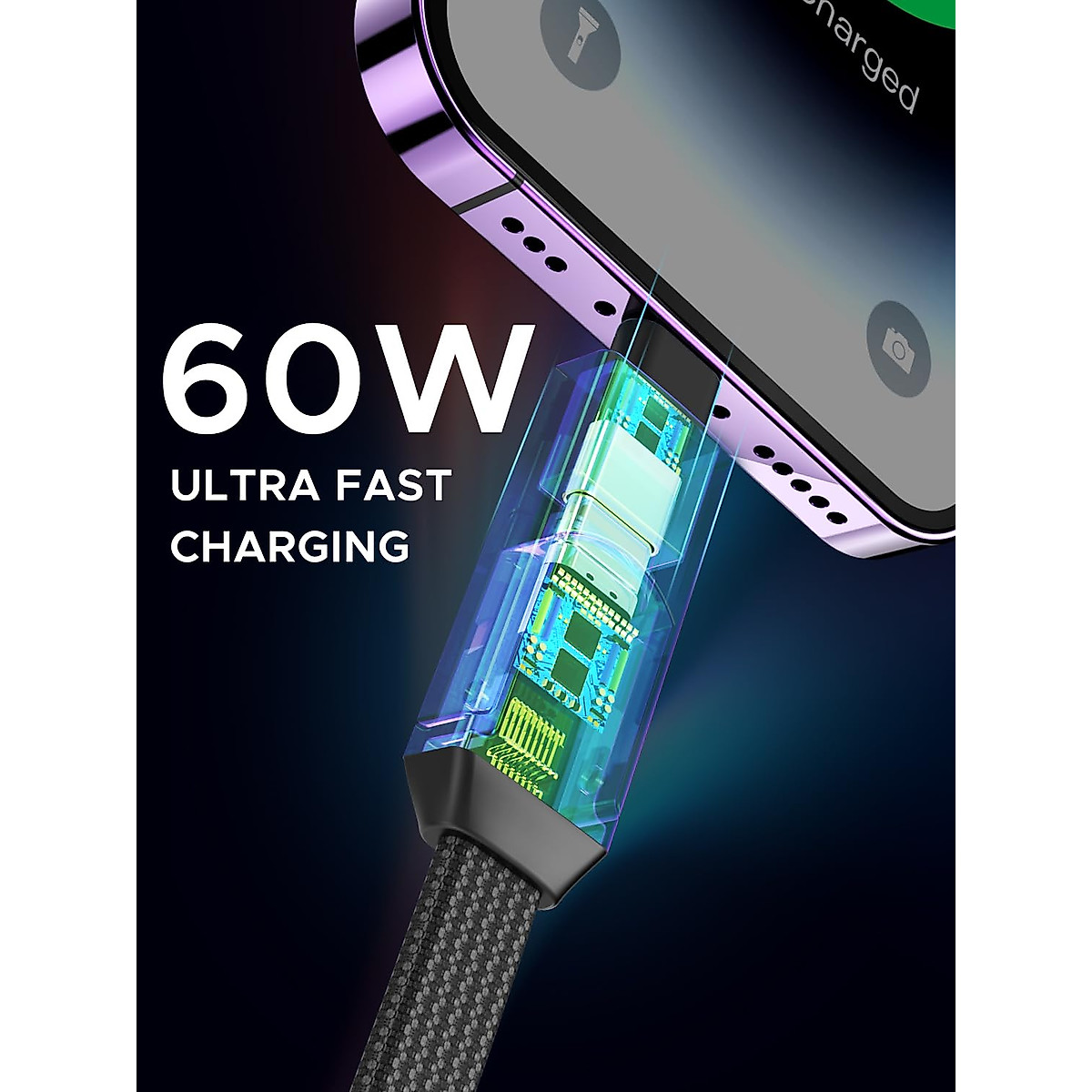 Multi Charging Cable EDC Travel Portable Keychain Charger Cable with PD Ultra-Fast Charging Power, Magnetic 4 in 1 USB C Cable for iPhone 15/15 Pro/ 15 Plus/ 15 Pro Max/MacBook Samsung (Lava Black)