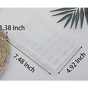 4 Pcs 24 Grids 7.5 Inch x 5.1 Inch Adjustable Small Removable Clear Plastic Jewelry Organizer Divider Storage Box Jewelry Earring Tool Containers (4 Pcs 24 Grid Clear)