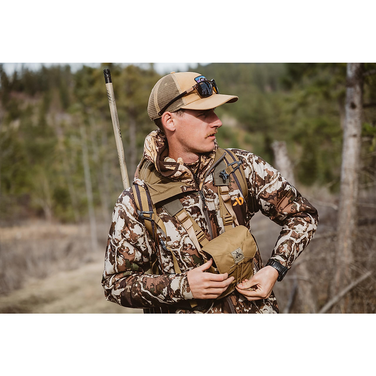 First Lite Men's Uncompahgre 2.0 Puffy Jacket - Lightweight Insulated Camo Hunting Coat - First Lite Fusion - X-Large