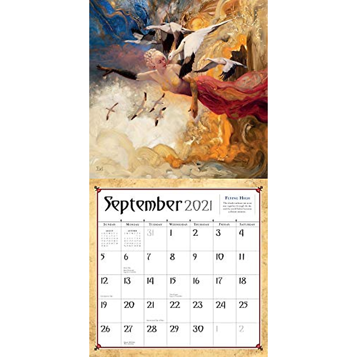 Boris Vallejo and Julie Bell's Fantasy Wall Calendar 2021