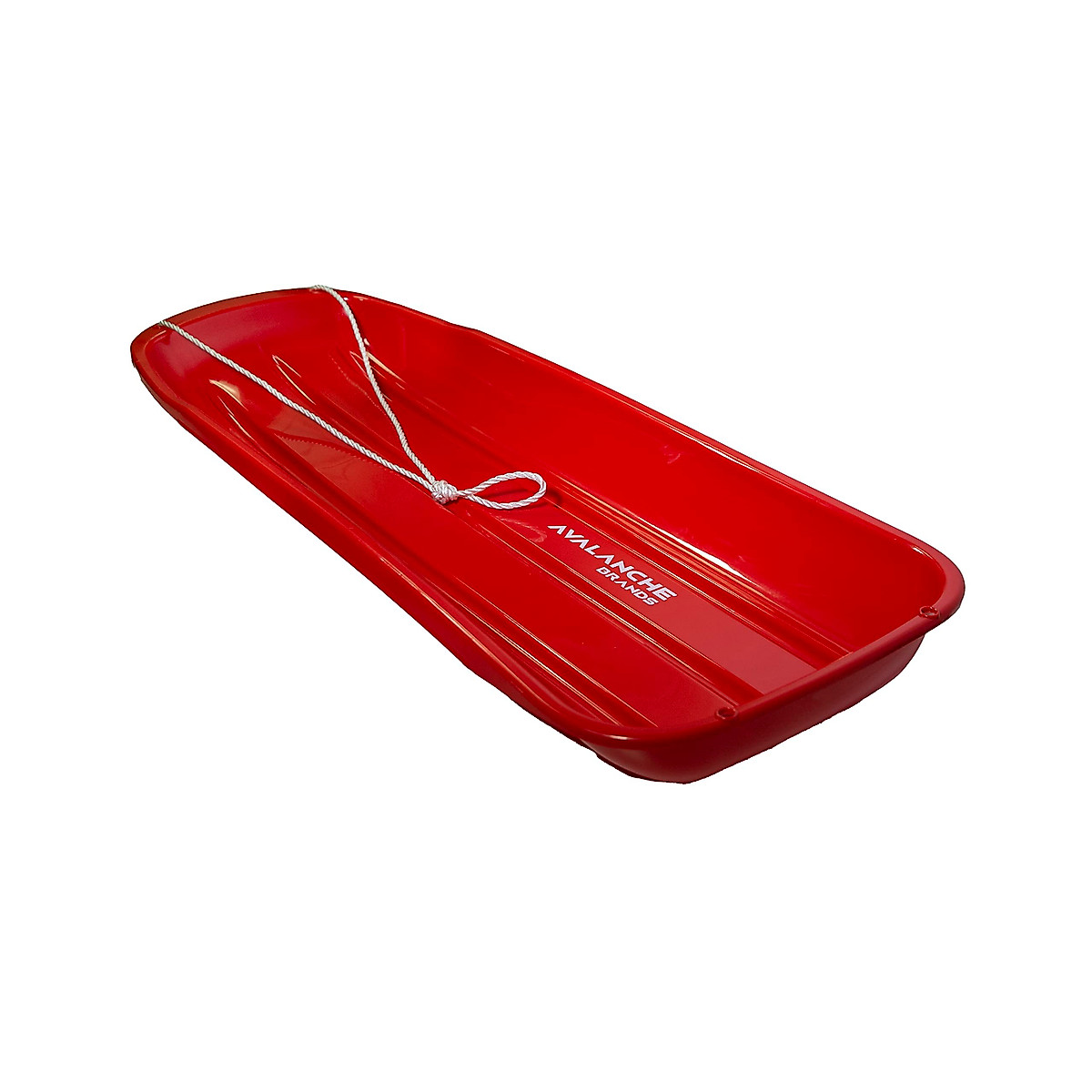 Avalanche Brands | Classic 48" Downhill Toboggan Snow Sled | Red | Fit for 2 Riders