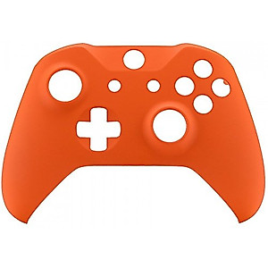 eXtremeRate Orange Soft Touch Front Housing Shell Case for Xbox One S/X Controller, Comfortable Replacement Kit Faceplate Cover for Xbox One Wireless Controller Model 1708 - Controller NOT Included