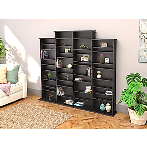 Prepac Quad Width Wall 32 tier Storage Cabinet, Black