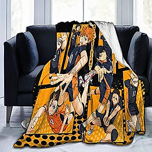 MKJIH Haikyu-u!! Fleece Throw Blanket Super Soft Plush Blanket for Bed Couch Sofa 50 X 40 in
