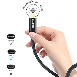 Tek Styz PRO 45W Charge Kit Compatible with Your Sony WF-1000XM3 with Fast/Quick Charge 3 Plus Hi-Power 100W PD/USB-C 4ft Cable! (Black)