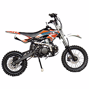 X-PRO Bolt 125cc Zongshen Engine Kids Dirt Bike Pit Bike Youth Dirt Pit Bike with 4-Speed Manual Transmission,Big 14"/12" Tires!(Orange)