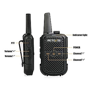 Retevis RT15 Mini Walkie Talkies 3 Pack,Small Portable 2 Way Radios Walkie Talkies,Compact,Walky Talky Rechargeable for Family Skiing Hiking Camping,Easter Gift