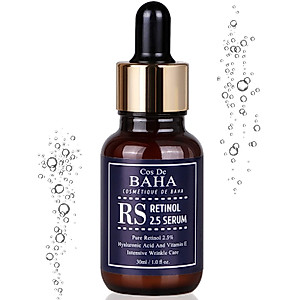 Retinol 2.5% Solution Facial Serum with Vitamin E - Facial Crepe Erase, Age Spot Remover, High Strength Solution for Face without a Prescription, 1 Fl Oz (30ml)