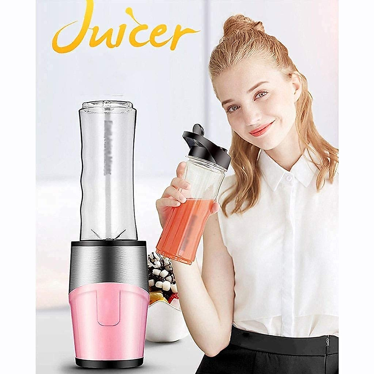 Water cup Electric juicer Blender Blender Blender Blender Food Processor Fruit Mixer Blender Blender Smoothie Blender Portable Multifunctional Shockproof Fruit Smoothie Machine Fo ZJ666