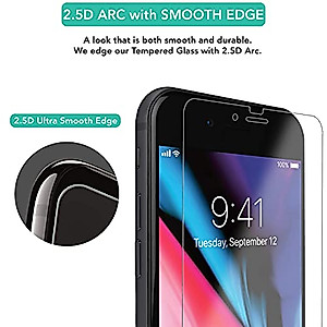 iSOUL [4 Pack] Screen Protector for iPhone SE 3/2 (2022/2020)/ 8/7/6s/6 Tempered Glass Film 9H HD, 2.5D Edge 4.7 inch [3D Touch] [Compatible with Apple SE iPhone 2nd 3rd Gen]