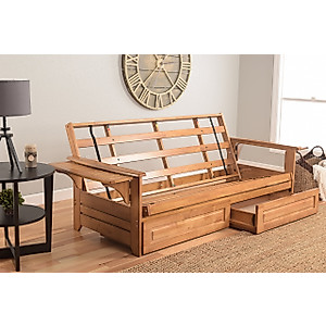 Kodiak Furniture Phoenix Frame with Suede Fabric Mattress in Blue/Butternut