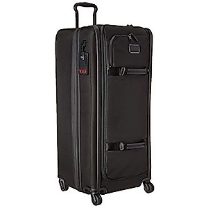 TUMI Alpha 3 Tall 4-Wheel Duffel Packing Suitcase - Features Zip Divider and Large Mesh Zip Pocket - Rolling Luggage for Men and Women - Black