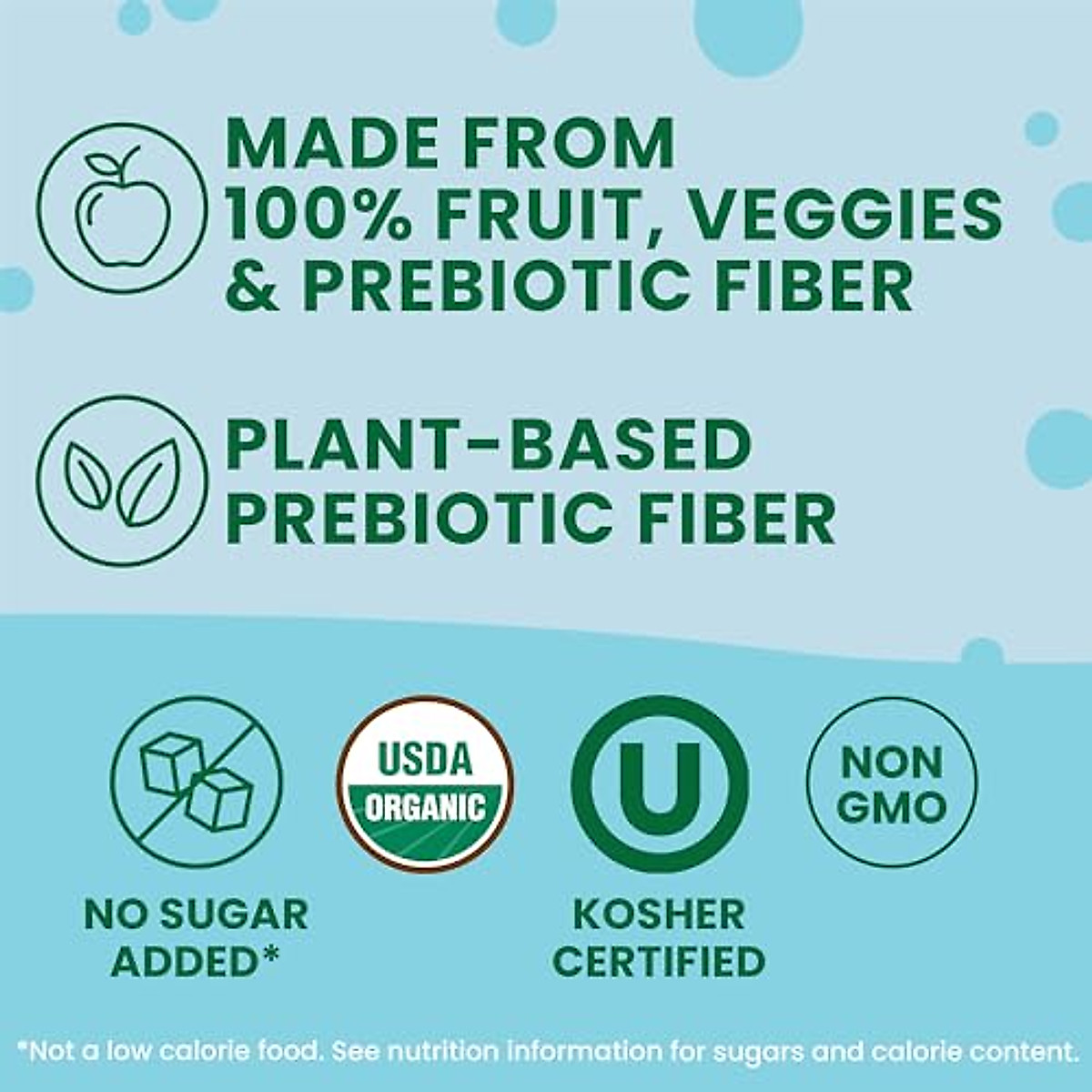 GoGo SqueeZ Happy TummieZ Organic Apple Pear Yellow Carrot Raspberry, 3.2 Oz (Pack of 4), Kids Snacks with Prebiotic Fiber, Gluten Free, Nut Free, Dairy Free Gut-Friendly Snack