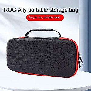 Voikoli Protective Eva Hard Shell Case Compatible with ASUS ROG Ally 7" Gaming Handheld,Shockproof,Stylish and Durable (Red and Black)