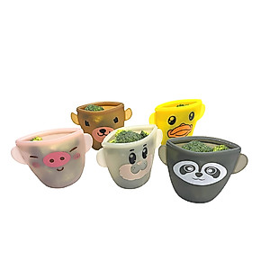 Animal Silicone Food Storage Bag 5 Bundle Pack Stand Up Leak Proof Microwaveable Container Dishwasher safe sous vide