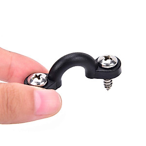 ANTOBLE Kayak Pad Eye, Kayak Nylon Bungee Tie Down Deck Loops for Boat Kayak Deck Rigging Kit - 10 Pack with Screws