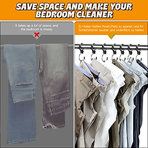 Yuiisenn 12PCS S Hooks for Hanging - Anti-Drop Stainless Steel Metal Hangers Hanging Hooks, for Kitchen, Work Shop, Bathroom, Garden - 2.5 inch, Small