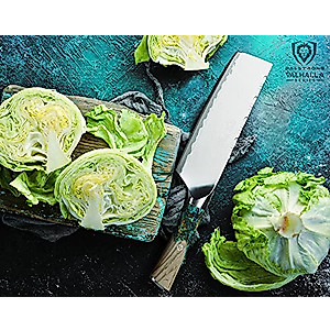 Dalstrong Nakiri Knife - 7 inch - Valhalla Series - 9CR18MOV High Carbon Steel - Vegetable Kitchen Knife - Celestial Resin & Wood Handle - Razor Sharp Asian Knife - w/Sheath