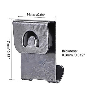 uxcell Photo Frames Hanger Hooks, 0.3mm Thick S-Shaped Metal Wall Mount Album Picture Hanging Clips, 50 Pcs