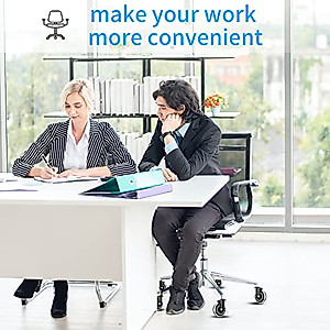 Office Chair Wheels - Replacement Rubber Wheels - Universal Fit 3 Inch Chair Casters, Heavy-Duty Chair Wheels, Noise Free, Fits 98% Chair, for All Floor (5)