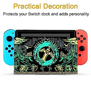 Yebowe Faceplate Cover for Nintendo Switch Charging Dock, Zelda Tears of The Kingdom Dock Cover, Anti Scratch Hard PC Shell Protective Panel for Switch Dock