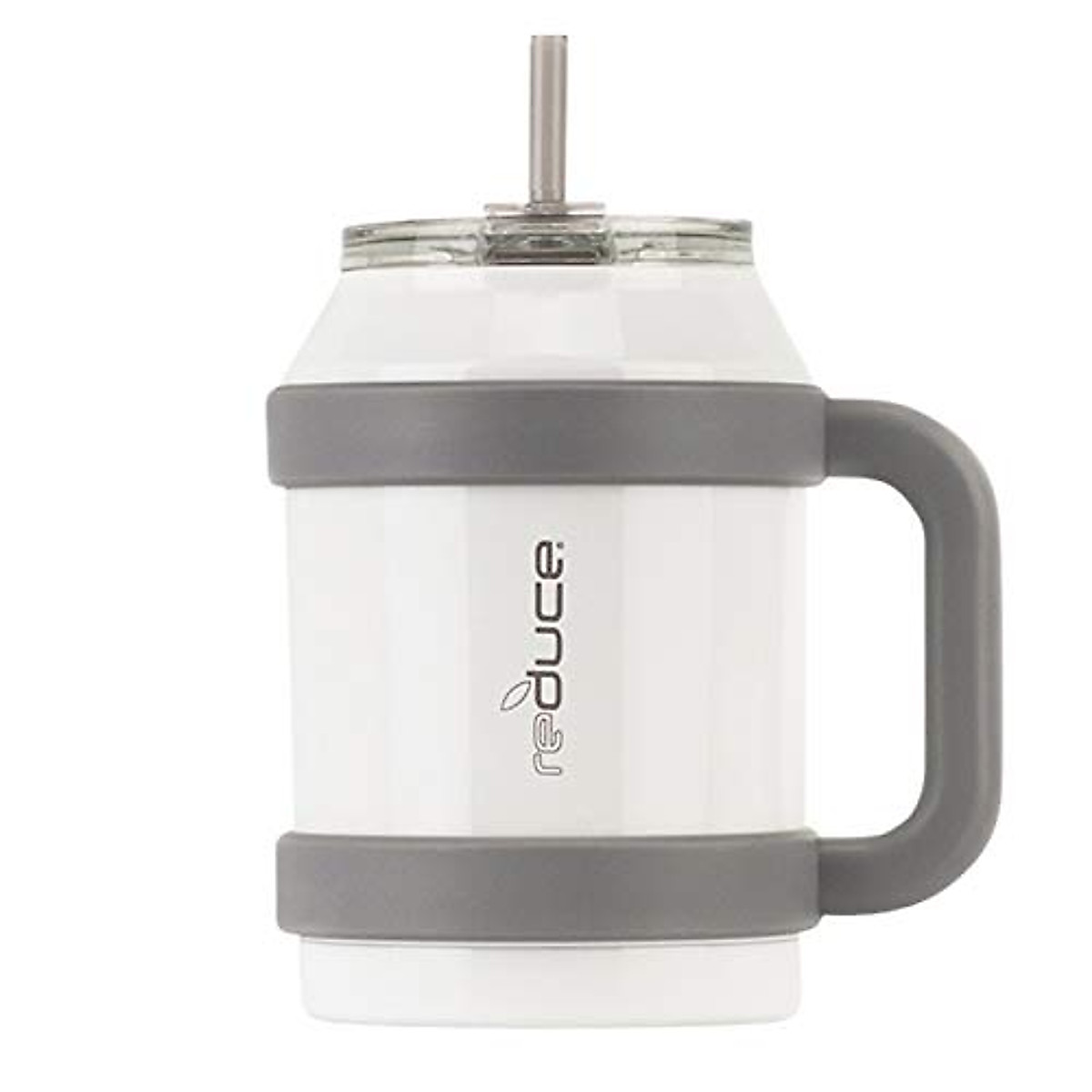Reduce 50 oz Mug Tumbler with Handle and Straw - Stainless Steel with Sip-It-Your-Way Lid - Keeps Water Cold up to 36 Hours - Sweat Proof, Dishwasher Safe, BPA Free - White, Opaque Gloss