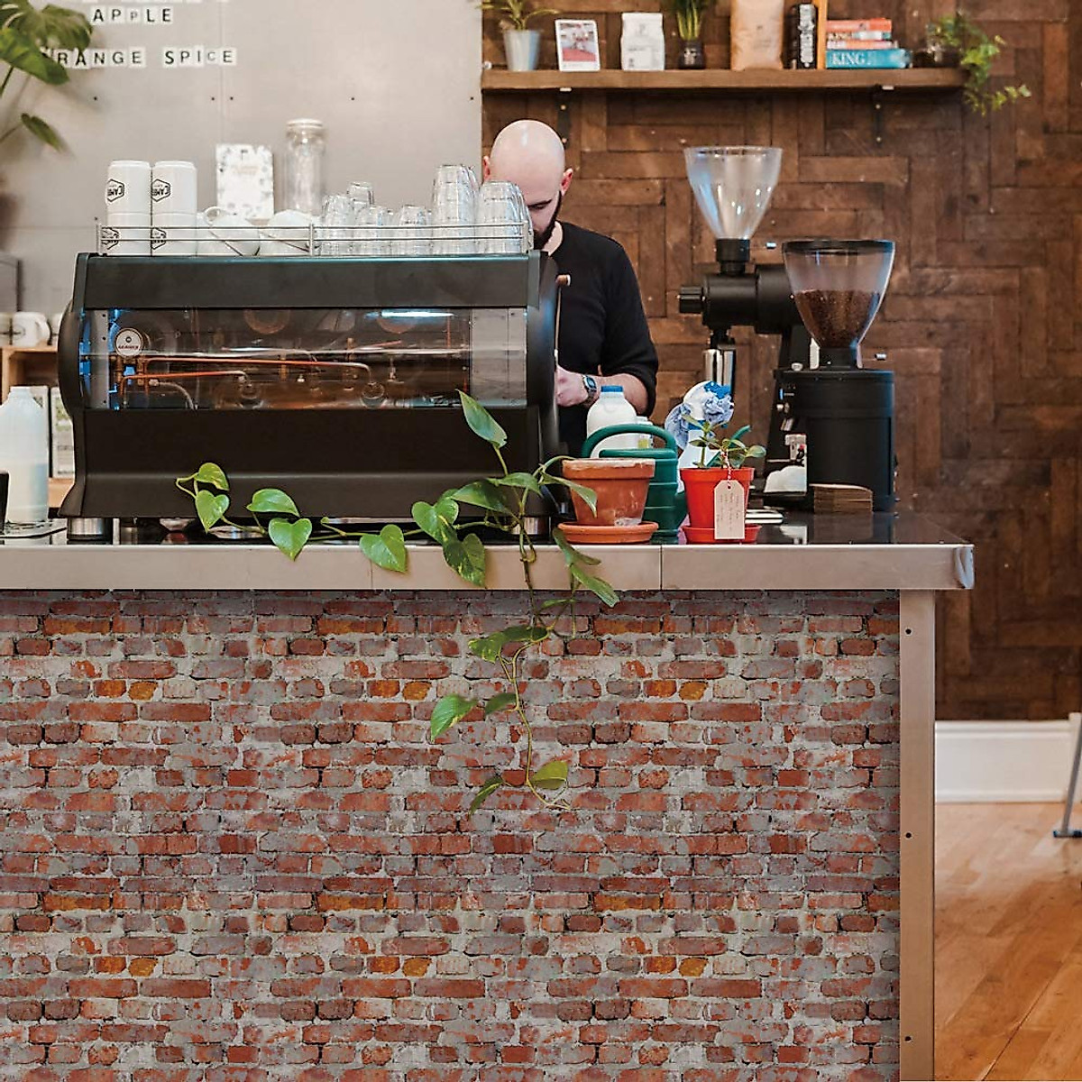 SAMCAMI Miniature Dollhouse Accessories, Self-Adhesive Dollhouse Wallpaper and Flooring, Mini Dollhouse Accessories 1 12 Scale, 12pcs (No.1)