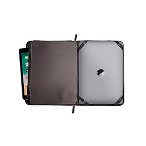 Handmade Genuine Leather Business Portfolio by Jaald | Professional Organizer Men & Women | Durable Leather Padfolio with Sleeves for documents & Notepad Compatible with Ipad pro 12.9"