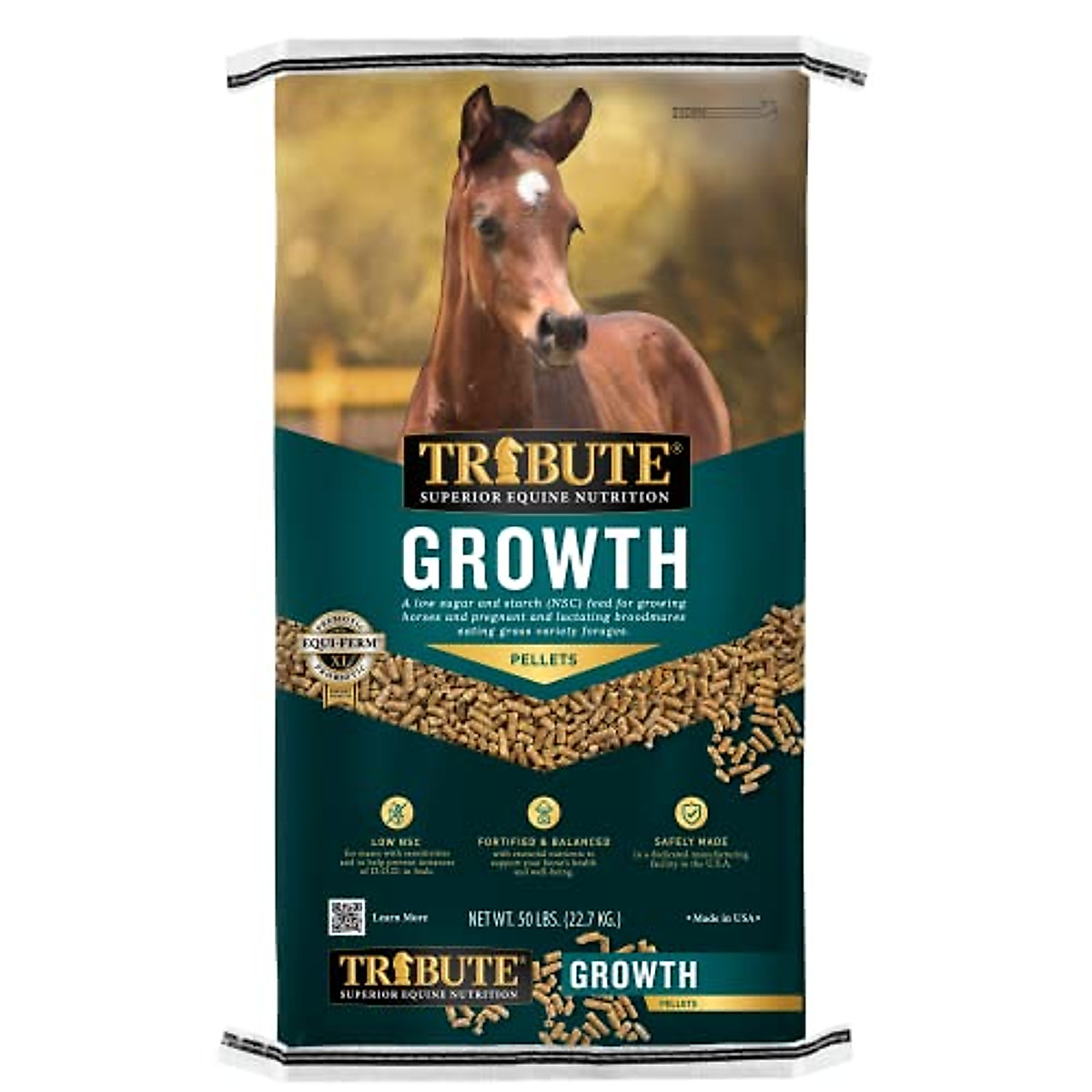 TRIBUTE Kalmbach Feeds Growth Pellets for Horse, 50 lb